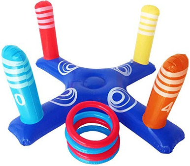 XIDAJIE Inflatable Ring Toss Pool Game Toys Floating Inflatable Ring ...