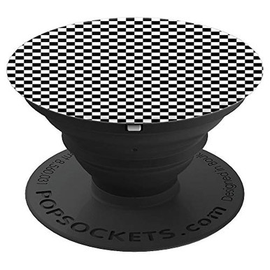 Black and White Checkered Pattern Pop Socket Checkerboard PopSockets ...