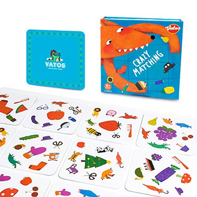 VATOS Crazy Matching Cards 54pcs Preschool Reaction Matching Card Game ...