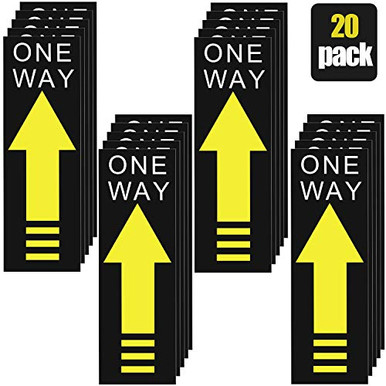 20 Pieces Social Safety Distancing Floor Decal One Way Directional ...