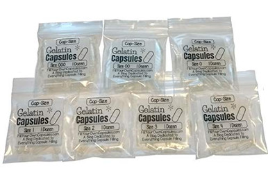 Handy Capsule Kit Gelatin Capsules Assorted Sizes 1 Dozen of Each Size ...