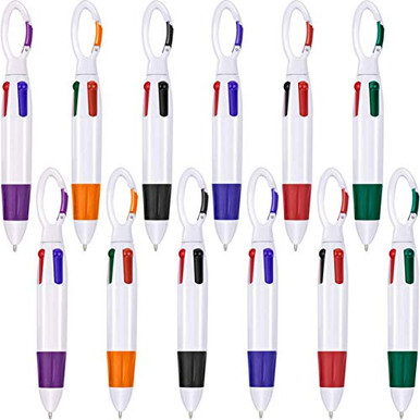 Onwon 24 Pieces Retractable Shuttle Pens 4 Neon Color in One Ballpoint ...