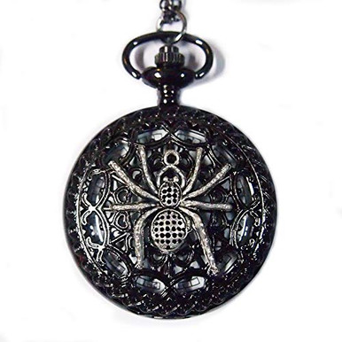 Spider Pocket Watch Black Widow Spider in The Cobweb Pocket Watch ...