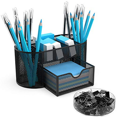 BYLaconic Office Desk Organizer Mesh with 9 Compartments ...