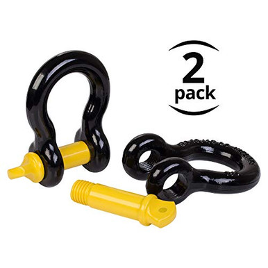 INCLAKE D Ring Shackle 2 Pack 62831LBS Break Strength Rugged Off Road 3 ...