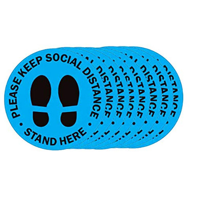 Social Distance Floor Decals 15 Pieces Stand Here Floor Sign Marker 12 ...