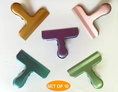 Stainless Steel Chip Bag Clips-Jingleer 10 Pack Heavy Duty Metal Food ...