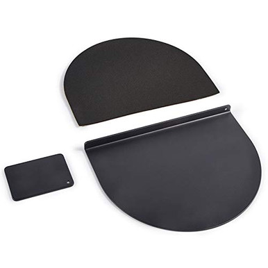 Buzzlett Black Steel Reinforcement Bracket Mount Plate for Glass and ...