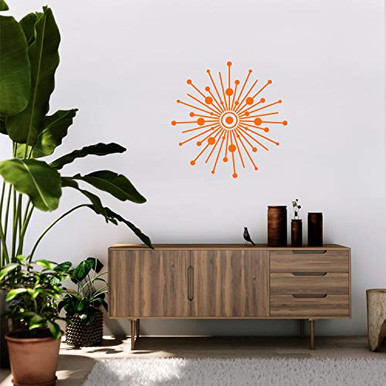Vinyl Wall Art Decal - Sunburst Halo - 23 x 23 - Modern Urban Sun ...