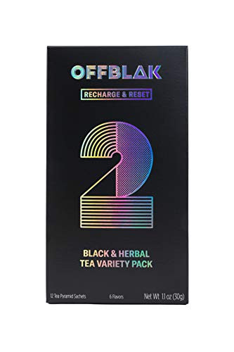 OFFBLAK Recharge Reset Assorted Tea Variety Pack 6 Unique Flavors - 12 ...