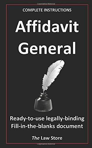 Affidavit General Ready-to-use legally binding fill-in-the-blanks law ...