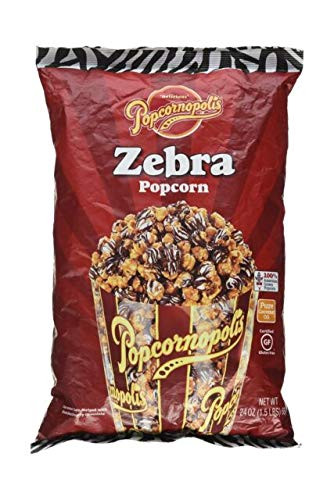 Popcornopolis Zebra Popcorn 24 Oz - Warehousesoverstock