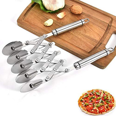 Stainless Steel Pastry Cutter Expandable Pizza Slicer Adjustable Baking ...