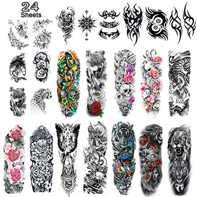 Leoars Extra Large Temporary Tattoos Sleeve Full Arm Sleeve Temporary ...