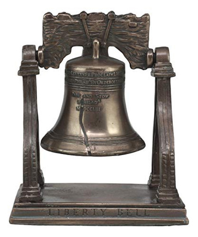Ebros Independence Hall Liberty Bell Statue 5"Tall American Freedom ...