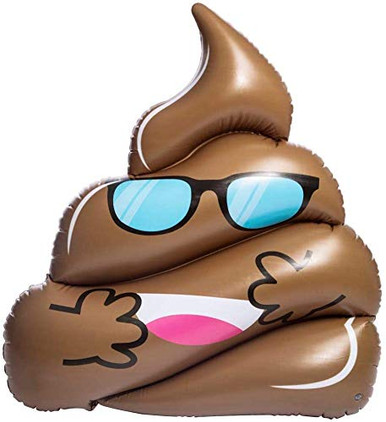 pool Floats Inflatable Poop Emoji and Repair Patch Kit Emoji Party ...