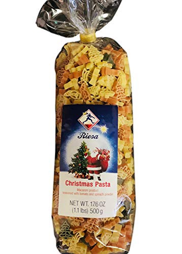 Reisa Pasta 17-6 Ounce! Pasta Shapes Of Christmas Tree Star And Candle ...