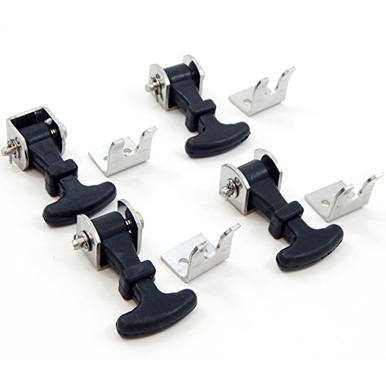 4 Piece Kit Rubber T Handle Latch Catch Hold-Down 2-5 Inch Mini Easy ...
