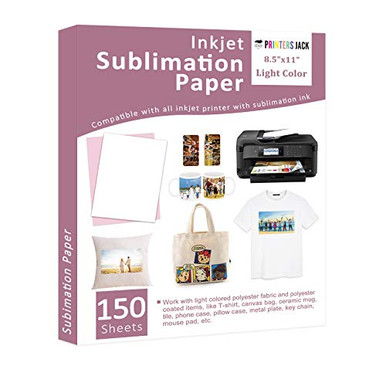 Sublimation Paper - 8-5 x 11 Inches 150 Sheets for Any Inkjet Printer with Sublimation Ink Heat ...