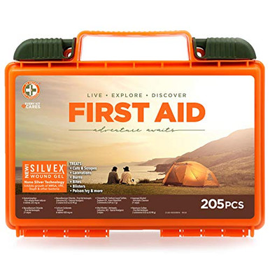 Be Smart Get Prepared 205 Piece First Aid Kit Outdoor 1-5 Pound ...
