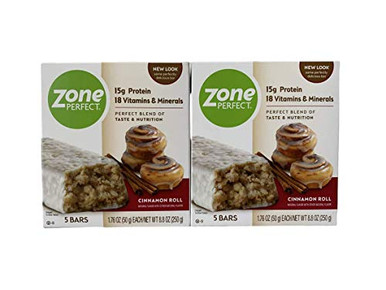Zone Perfect Nutrition Bar Cinnamon Roll 5 Count Pack of 2 1-76oz bars ...