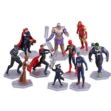 10 Action Figure Set-Hero Cake Toppers-Superhero Action Figures - PVC ...