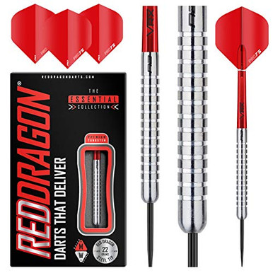 RED DRAGON Hell Fire A 22g Tungsten Darts Set with Flights and Stems ...