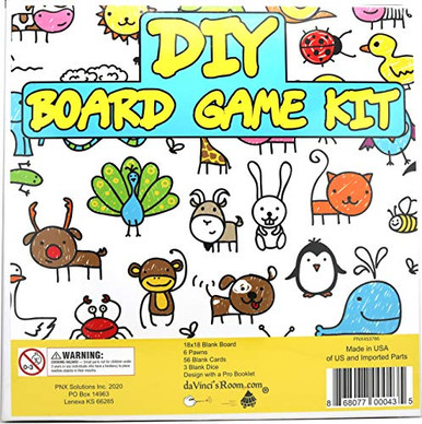 DIY Board Game Kit with Game Design Manual Plus Game Pieces Board Box ...