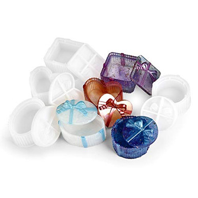 OBSEDE Box Resin Molds Jewelry Gift Box Molds with Heart Shape Silicone ...