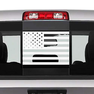 Bogar Tech Designs Rear Middle Window American Flag Vinyl Decal ...