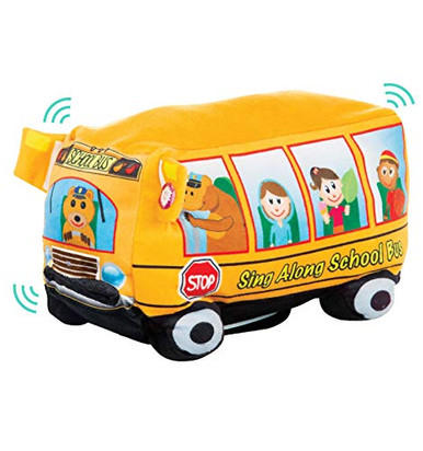 Etna Plush Singing Wheels on The Bus Toy This Sing Along School Bus ...