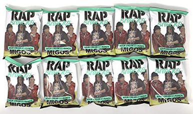 Rap Snacks 1 oz Potato Chip Bags 10 Pack Migos Sour Cream and Ranch ...