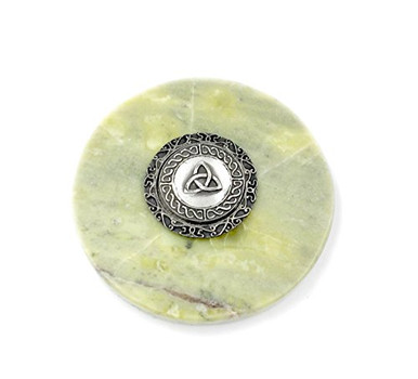 2 Piece Trinity Medallion on Connemara Marble Paperweight ...