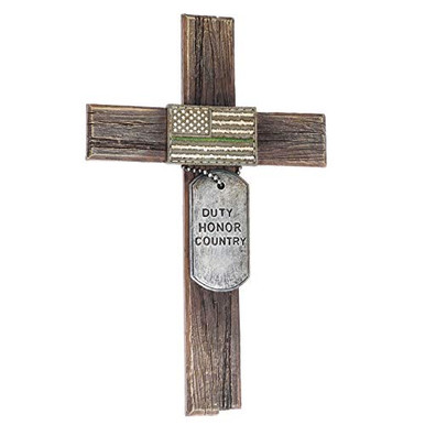 Soldiers Creed Dog Tag Army Cross Decor For Wall - American Flag Design ...