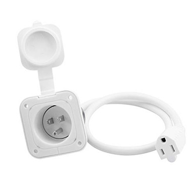 RVGUARD 15 Amp 125V AC Power Inlet Port Plug with Integrated 24 ...