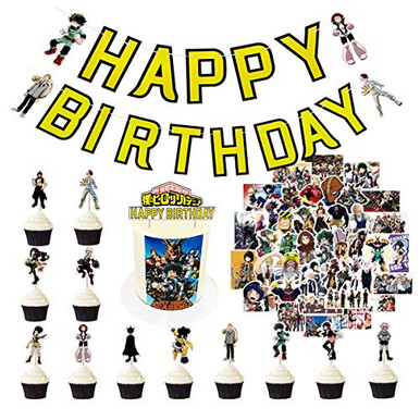 My Hero Academia Birthday Party Supplies MHA Gift Set Include Happy ...