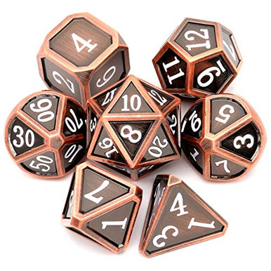 Haxtec Metal DND Dice Set W- Gift Metal Box Classic Collection ...