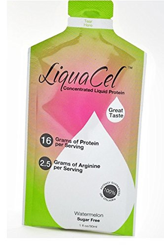 LiquaCel Liquid Protein 16g Watermelon Collagen Whey Arginine per 1oz ...