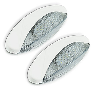 LED RV White Euro Exterior Porch Utility Light - 12v 220 Lumen Lighting ...