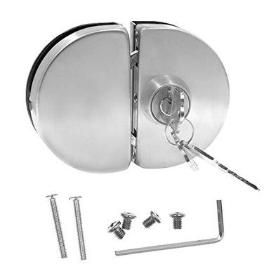 BTMB Glass Door Lock Double Bolts Swing Hinged Frameless Push Sliding ...