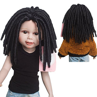 African American Afro Curly Black Doll Wigs Dreadlocks for 18 Height ...