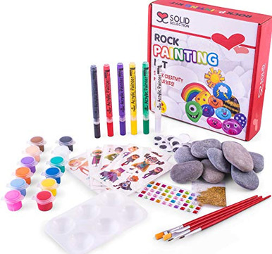 SOLID SELECTION Rock Painting Kit Painting Rocks for Kids Rock Art Kid ...