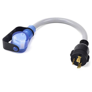 RV Generator Adapter Cord?NEMA L5-30P to TT-30R?30 AMP Male 3-Prong ...
