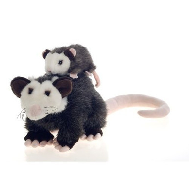 Fiesta Toys Plush Opossum Mama Possum with Baby Plush Stuffed Animal ...
