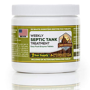 52 Weekly Septic Tank Treatment Fizz Tablets Easy Flush Bio Toilet Tabs ...