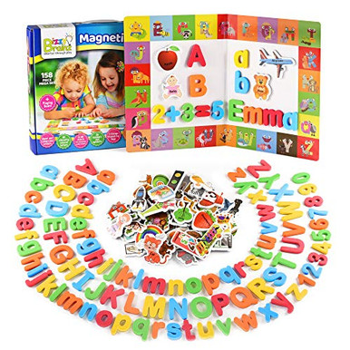BizzyBrainz Magnetic Letters and Numbers Matching A-Z Objects-ABC ...