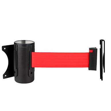Black Wall Mounted Crowd Control Retractable Belt Safety Barriers with ...