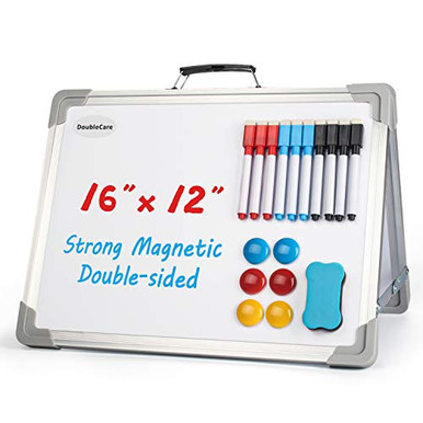 Small Dry Erase Board White -Magnetic Double-Sided Desktop Portable ...