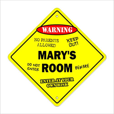 Mary s Room Sign Crossing Zone Xing Indoor-Outdoor 20 Tall Kids Bedroom ...