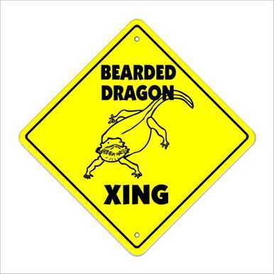 Bearded Dragon Crossing Sign Zone Xing Indoor-Outdoor 20 Tall Lizard ...